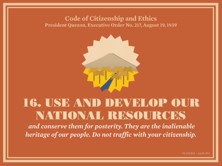 Code of Citizenship and Ethics: 1939 – Manuel L. Quezon III