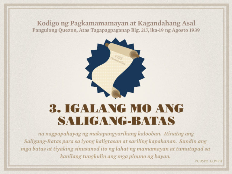 Code of Citizenship and Ethics: 1939 – Manuel L. Quezon III