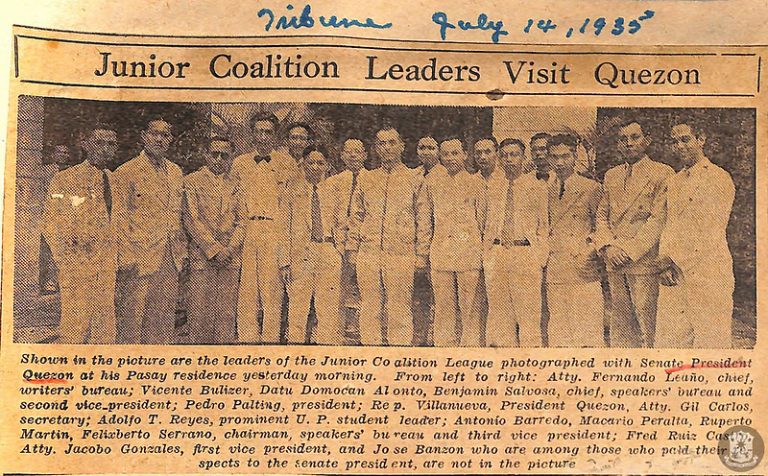 From Campaign to Reconcilation: A Timeline, 1931-1941 – Manuel L ...